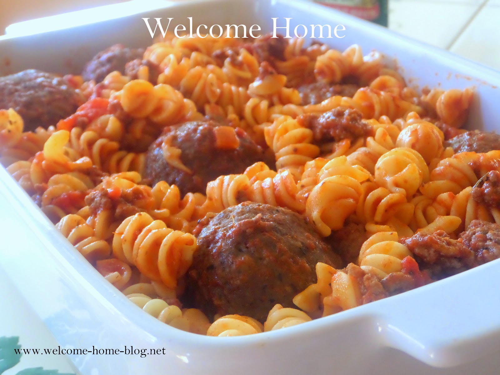 Welcome Home Blog: Cheesy Meatball Casserole