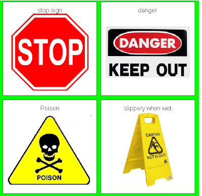 My Classroom: Common Safety Signs