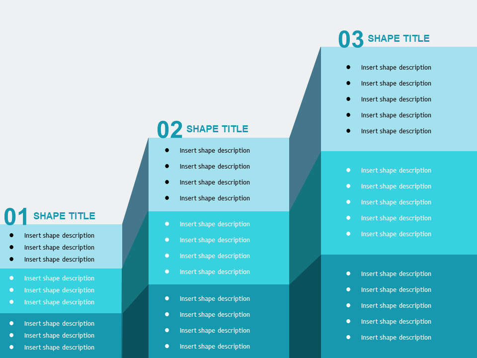 Three Step Up PowerPoint Templates - PowerPoint Free