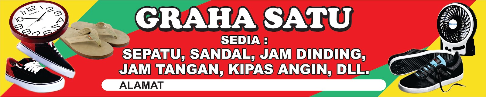 Banner Toko Sepatu, Sandal | Contoh Desain Indonesia