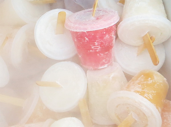 Frankie's Apartment: Homemade Ices in 4 oz. Dixies with Popsicle Sticks
