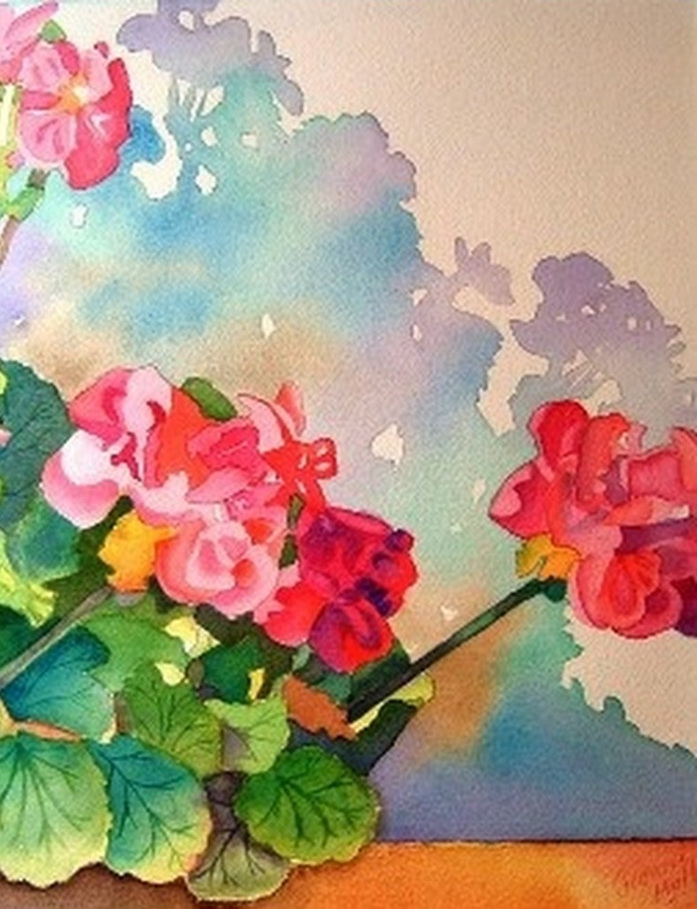 El arte es su máxima expresión : Flores en acuarela