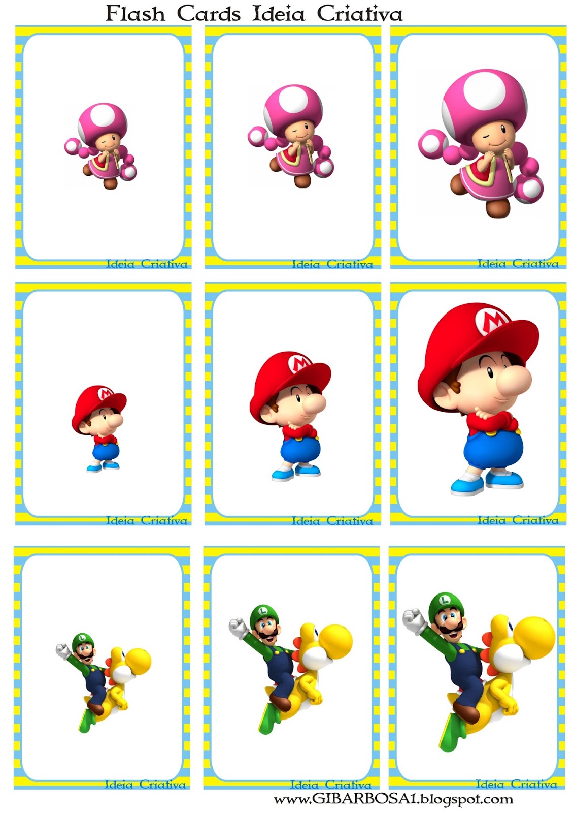 Flash Cards Super Mário