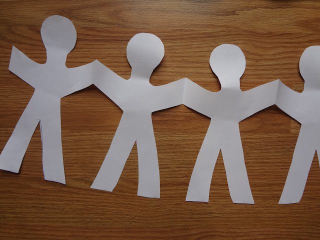 Sparkle and Splatter: Paper People Chains