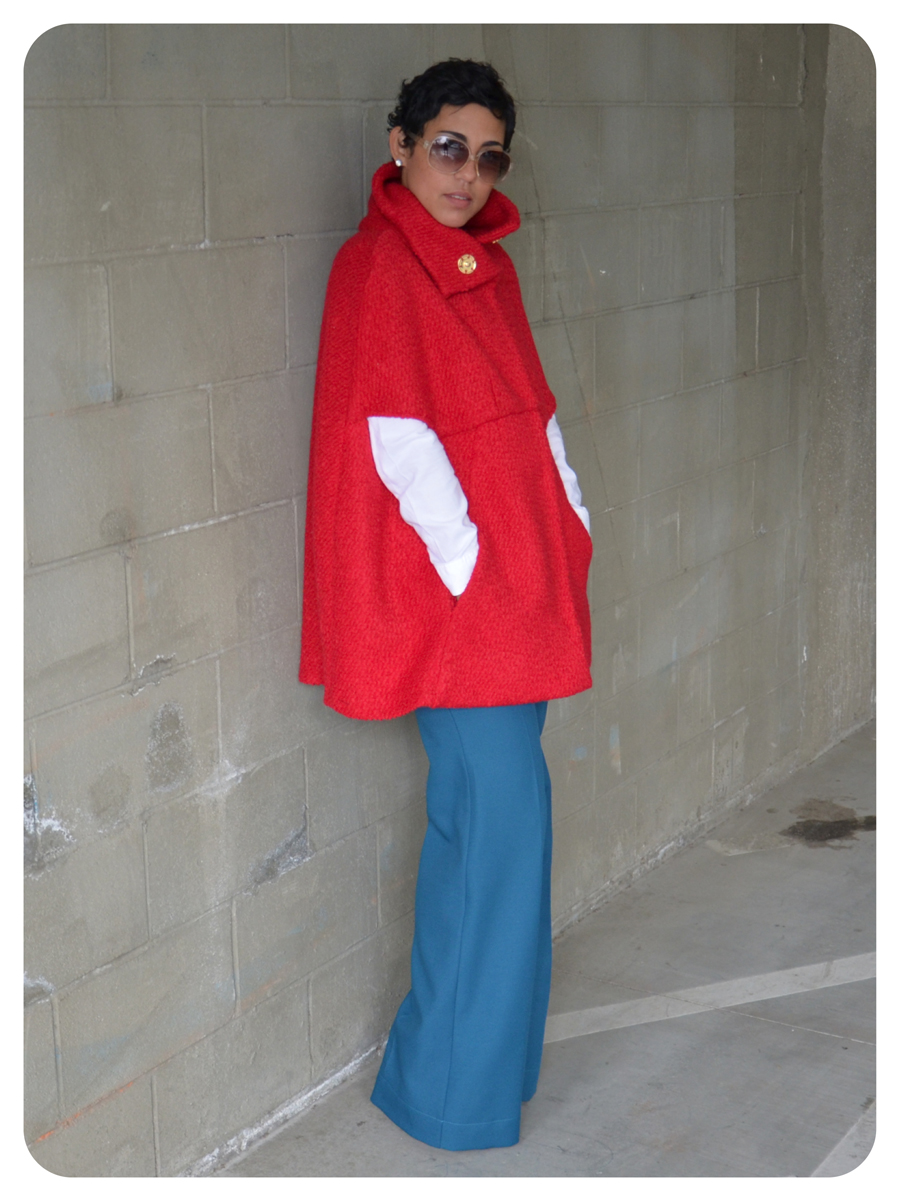 DIY Red Cape + DIY Pants: Pattern Review V8776 |Fashion, Lifestyle, and DIY