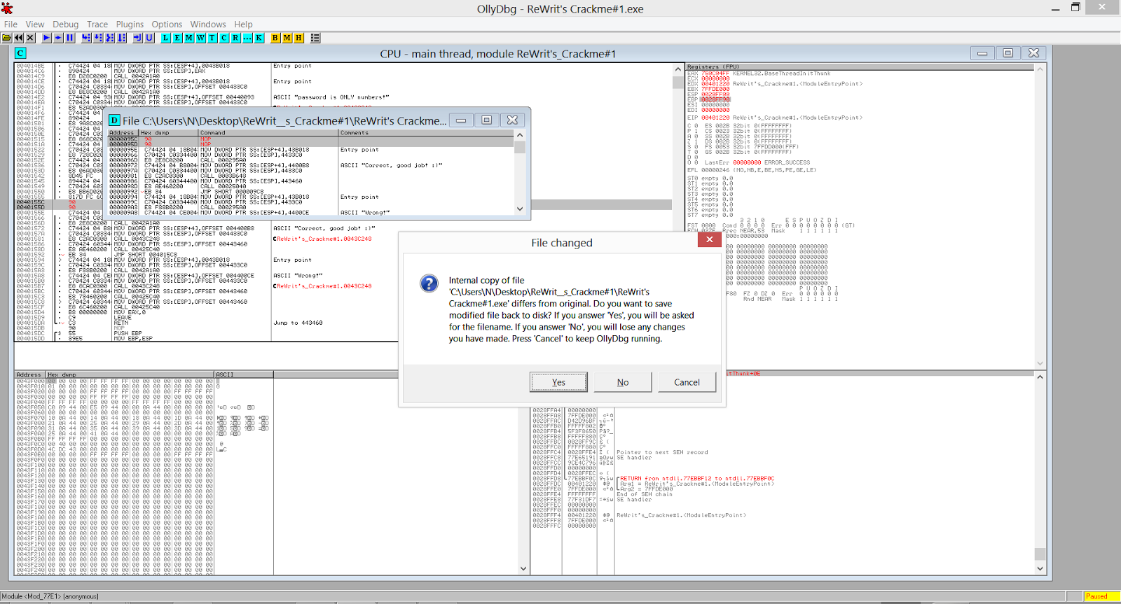 Reverse Engineering 101: Patching The Executable