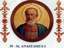Pope Saint Anastasius I - Go to Mary