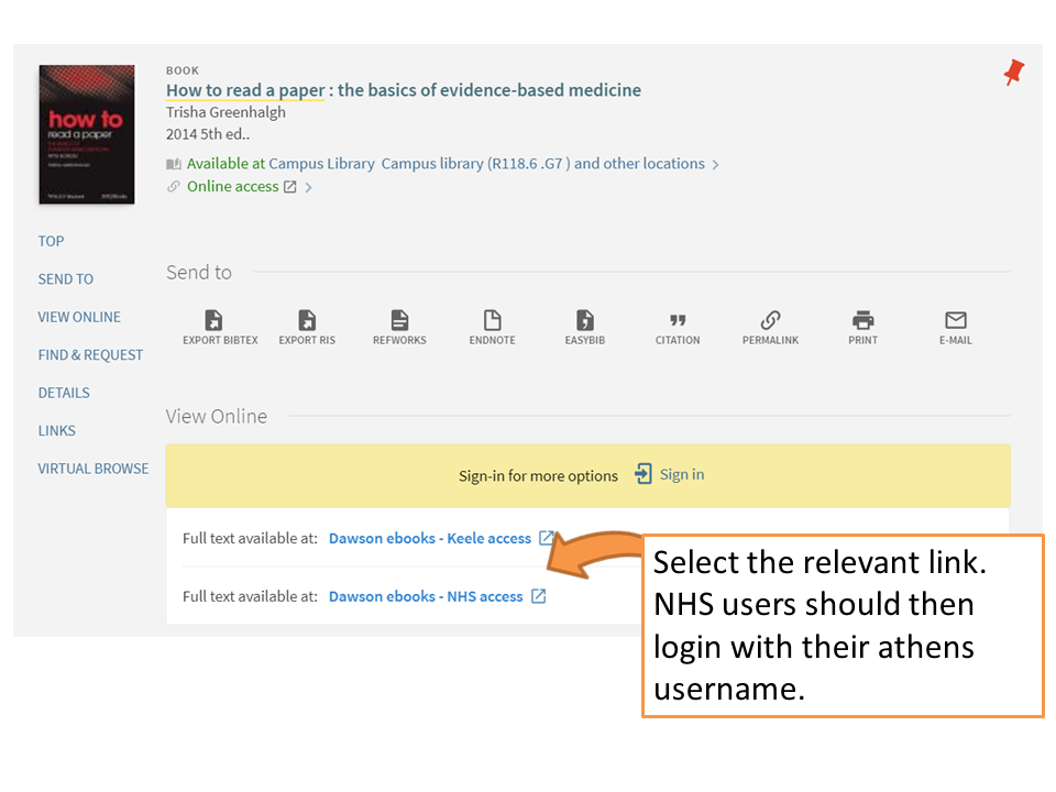 Accessing eBooks on Library Search – don’t click there, click here