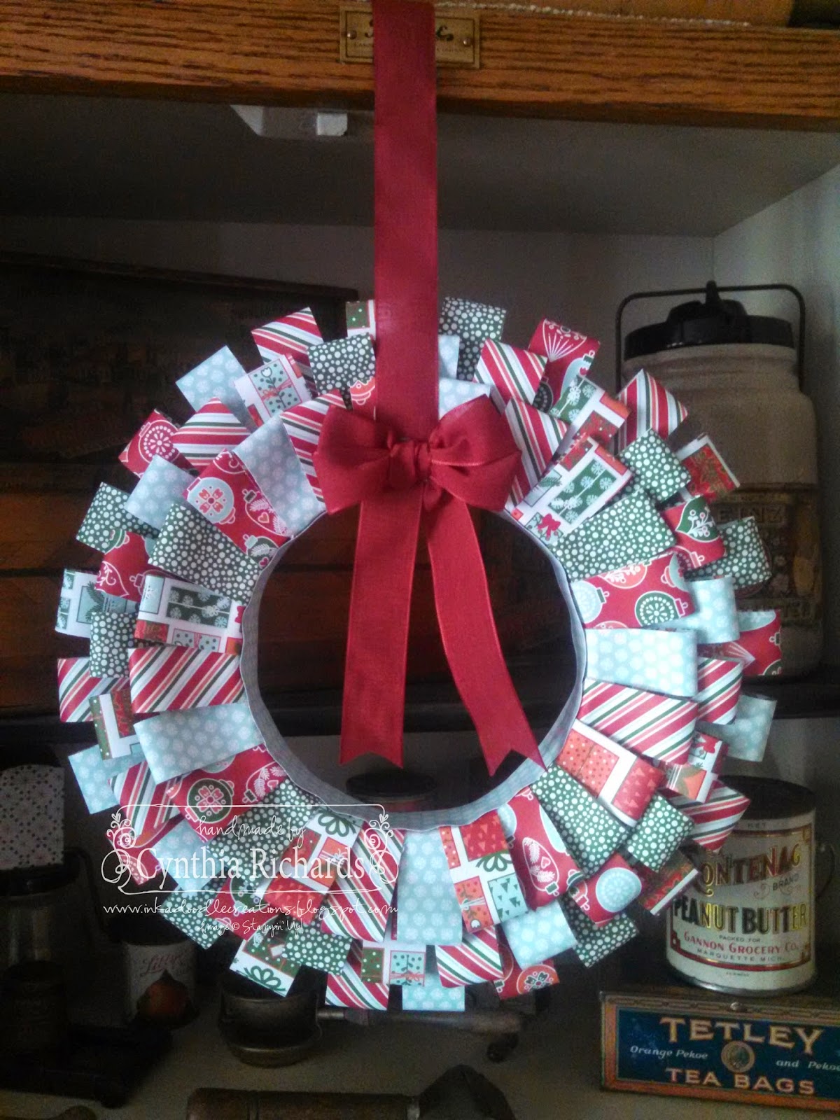 Stylin' Stampin' INKspiration: Paper Loop Wreath and Tutorial w/ Cynthia