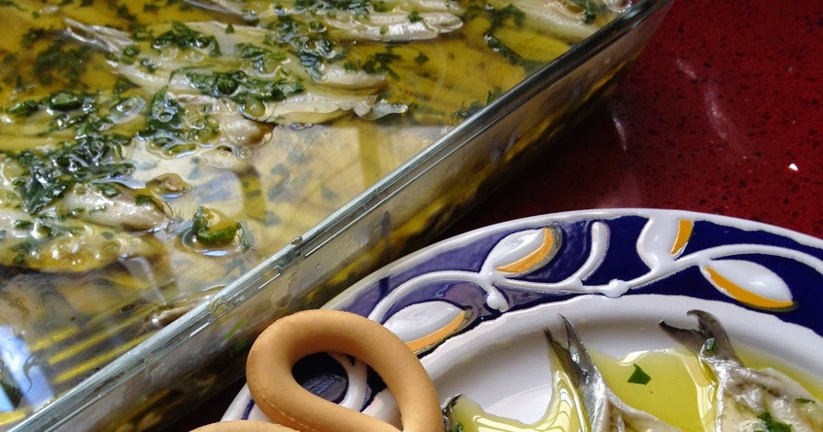 Anchoas en Vinagre, con Ajo y Perejil