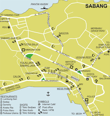 Paket Wisata Pulau Weh-Sabang: Map of Sabang