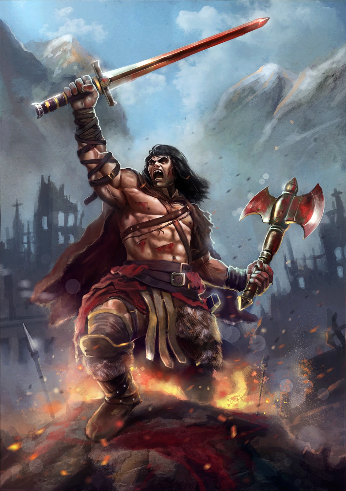 Warriors in art: Conan the Barbarian Fan Art Contest by Gelar Esapria Kh.