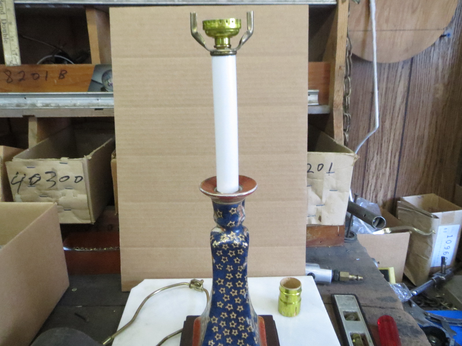 Lamp Parts and Repair | Lamp Doctor: Table Lamp With Busted Plastic ...