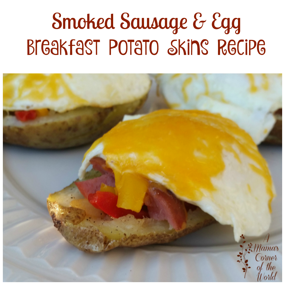 Easy Breakfast Recipe: Smoked Sausage & Egg Breakfast Potato Skins