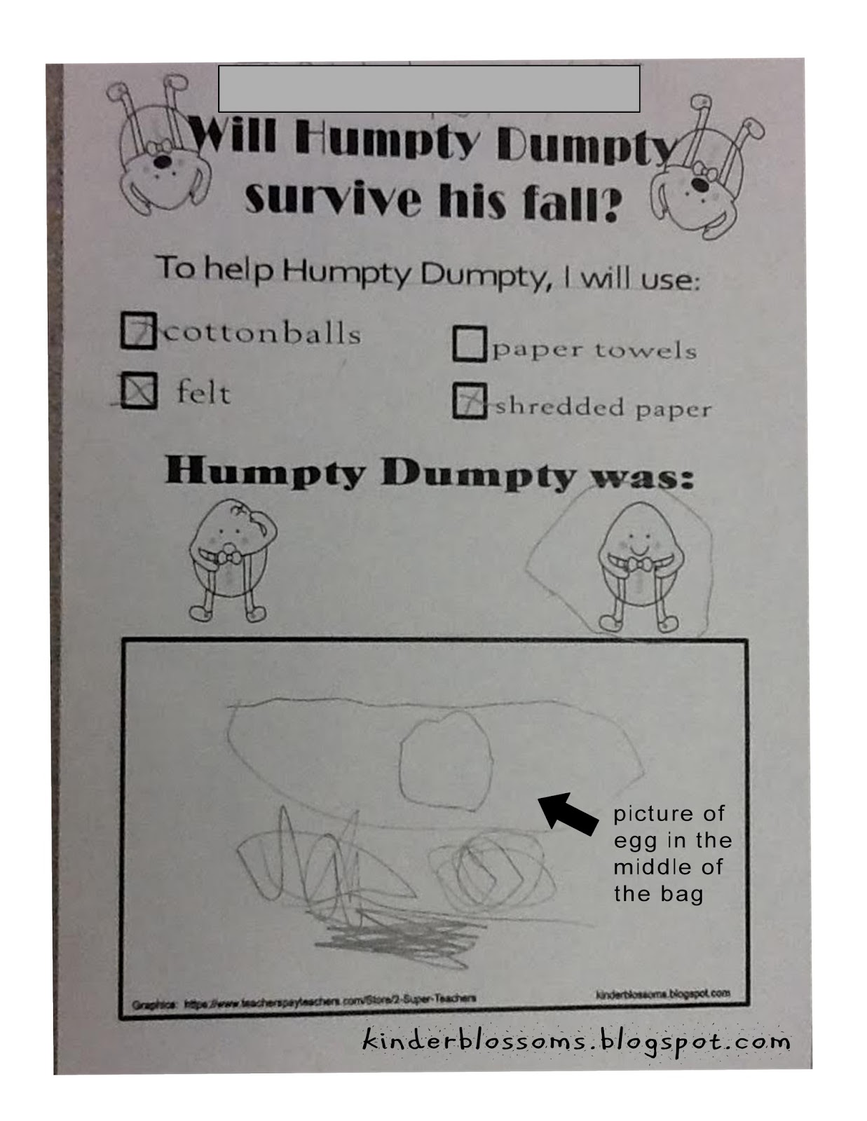 Christina's Kinder Blossoms: Humpty Dumpty Activities