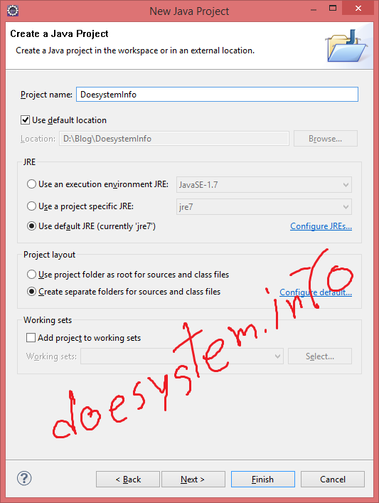 Doesystem: การสร้าง Java Project ใน Eclipse