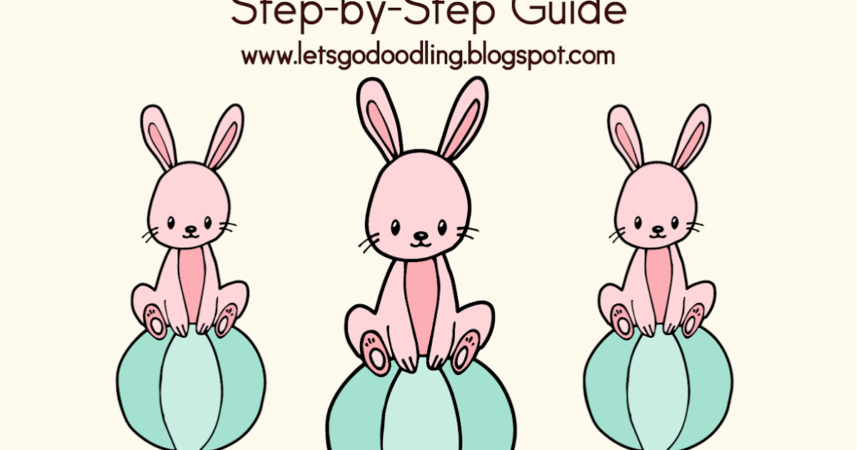 How To Draw Rabbit Sitting in a Ball - Easy Step By Step Drawing Tutorial
