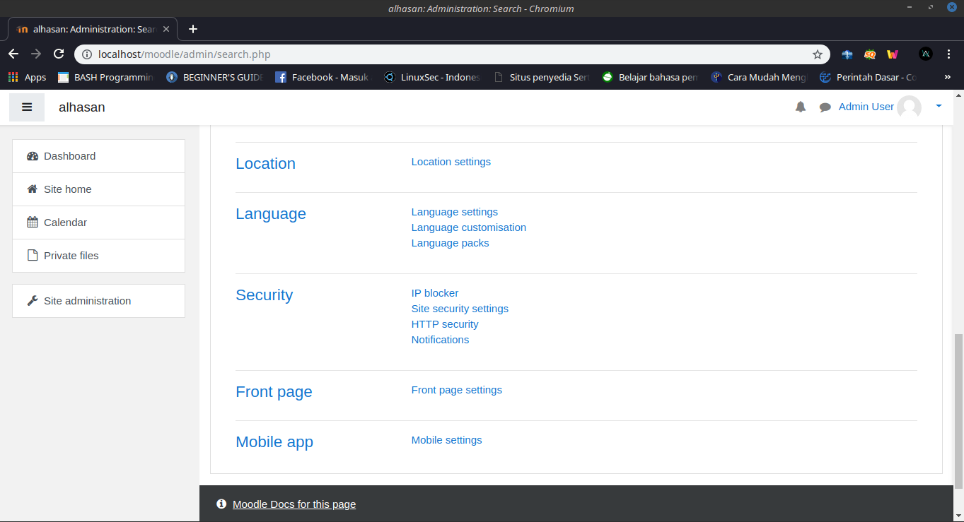 Merubah Bahasa & Theme Default Moodle di Linux