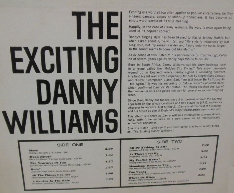 Luz Cámara Música - Sólo para Melómanos: Danny Williams - The Exciting ...