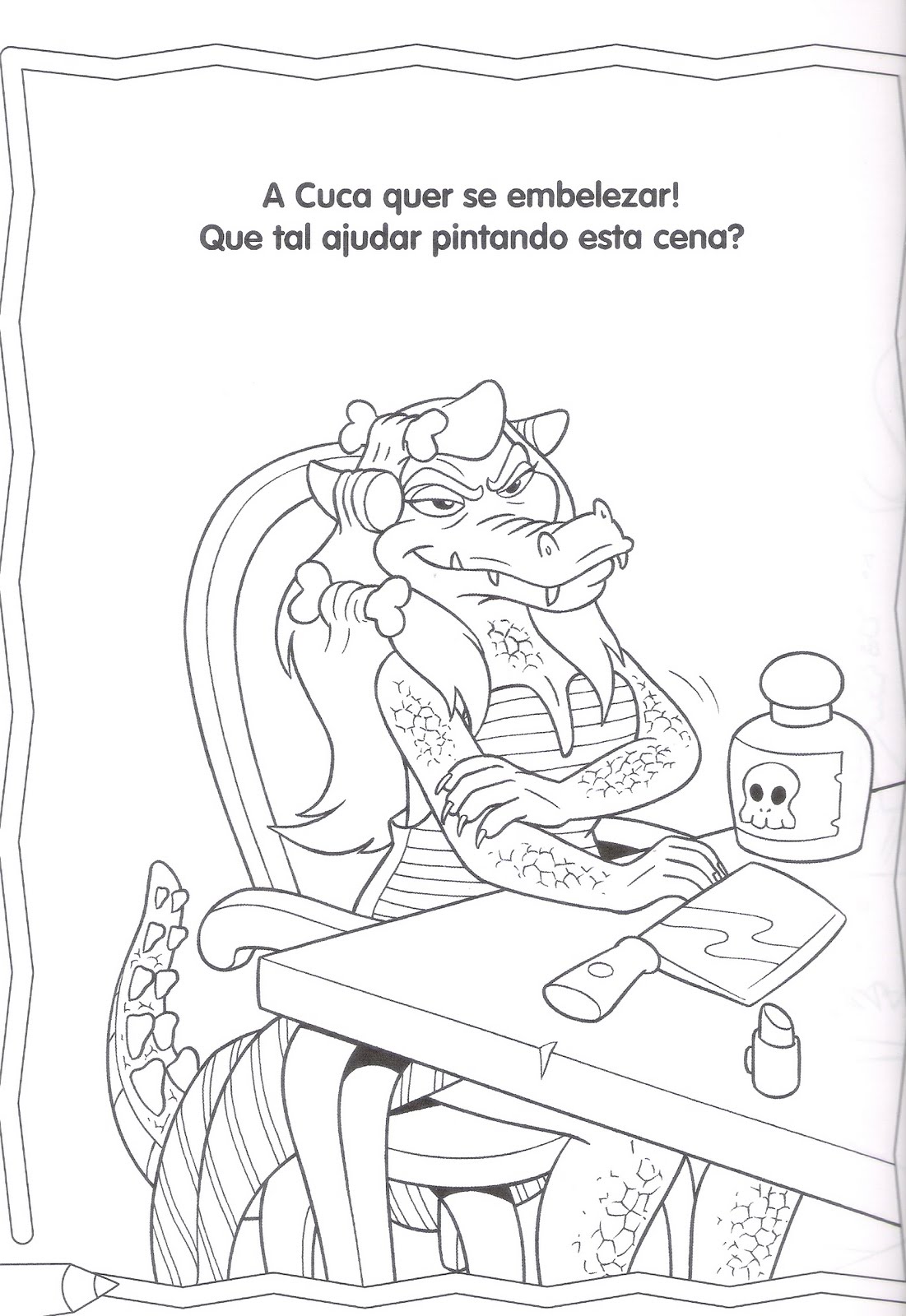 Desenhos para Colorir - Sítio do Picapau Amarelo: Cuca