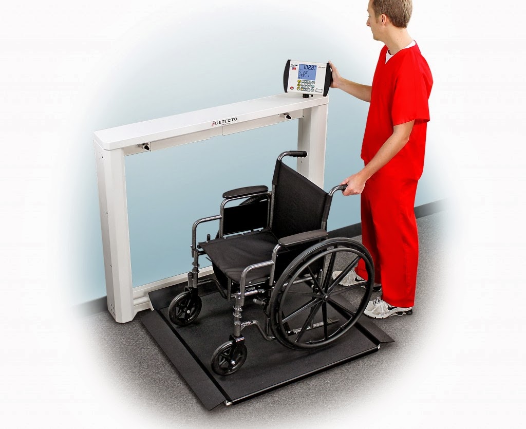Detecto Scale's New 7550 Wall-Mount Fold-Up Wheelchair Scale ...