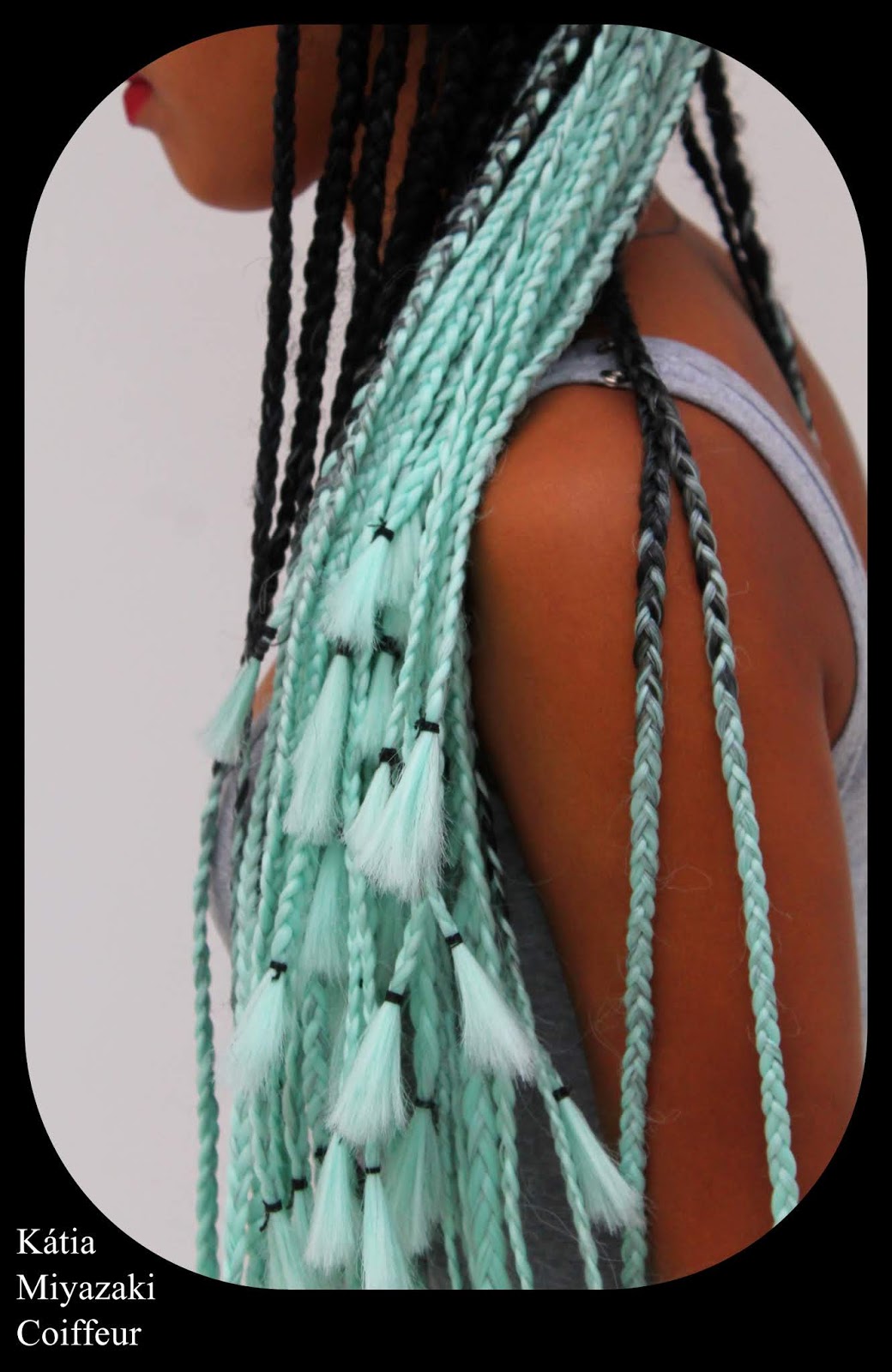 Katia Miyazaki Coiffeur: -turquesa -turquoise hair -blue green -Azul ...