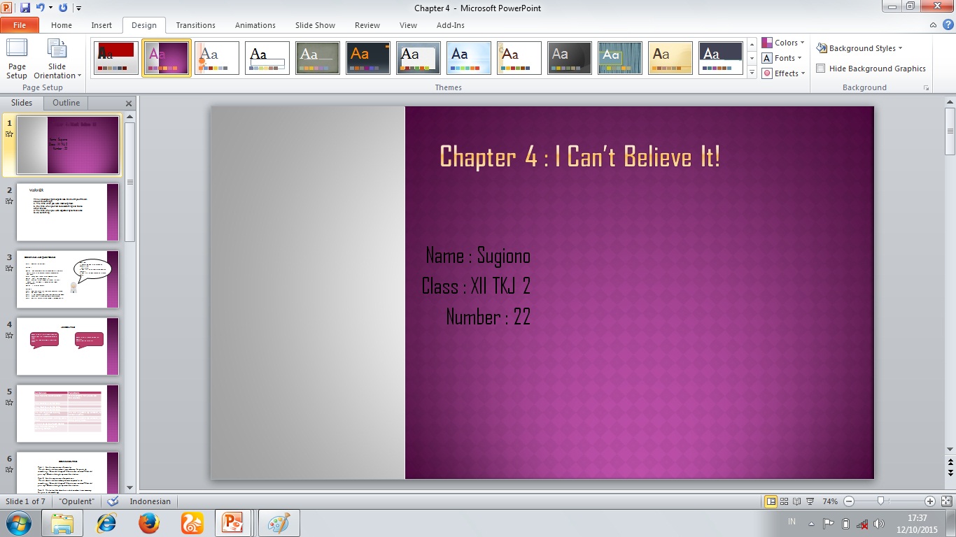 Kumpulan Materi B.inggris Power point kelas 12 K13 ~ TKJ Generasi 7