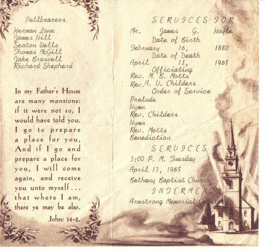 Jacob Leonard Hoyle Family History: James Gilbert Hoyle 1880-1965