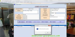 VB based Garment Management System - Free Final Year Project's