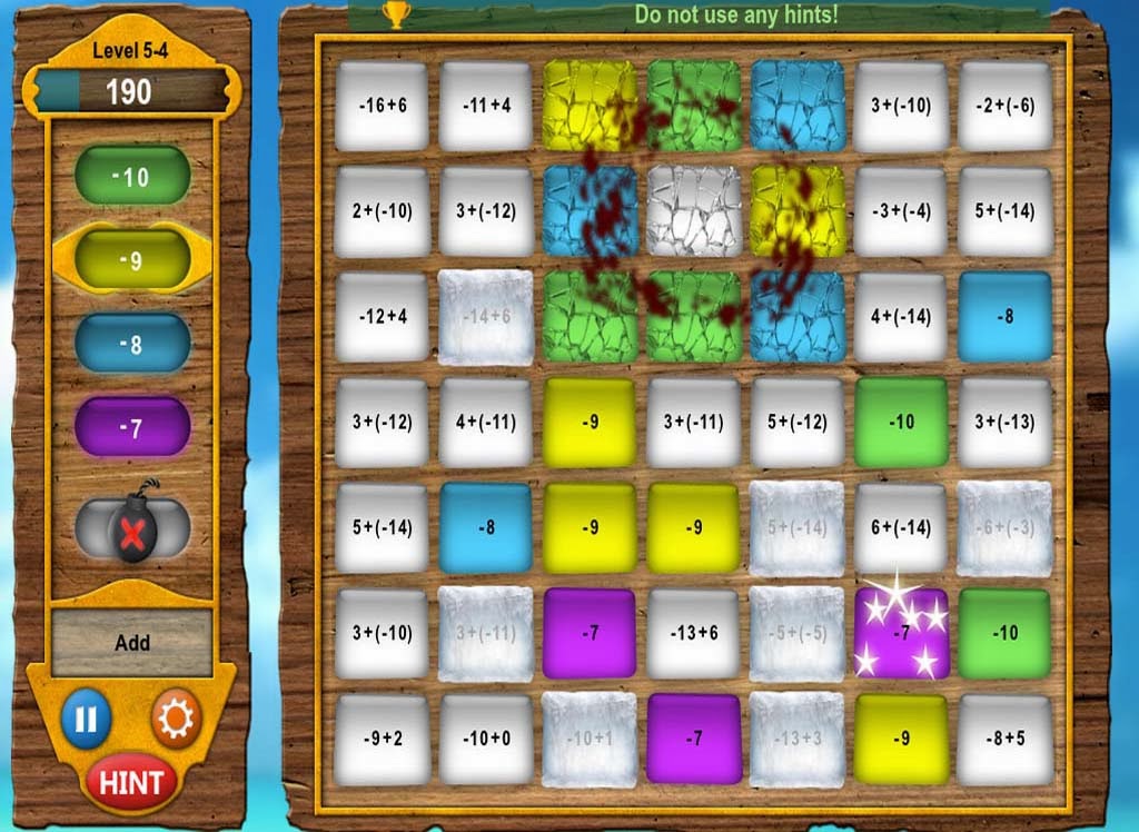 Algeburst: Serious Games To Improve Mental Math Skills