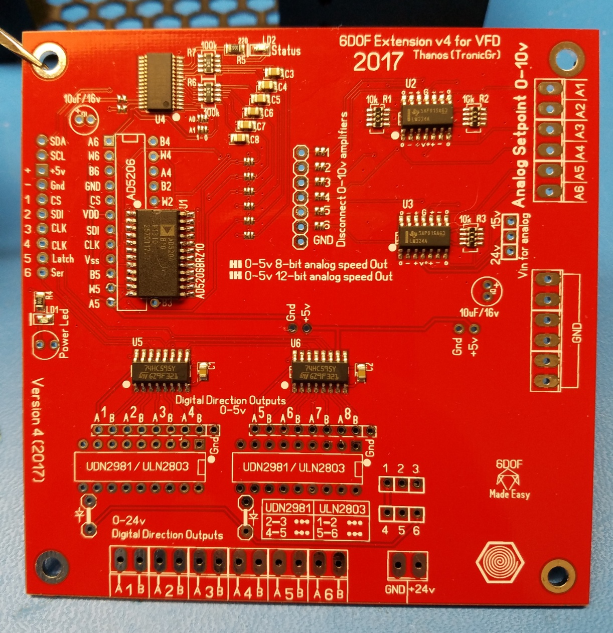 Thanos Motion Simulator Electronics: Redesign of AMC1280USB motion ...