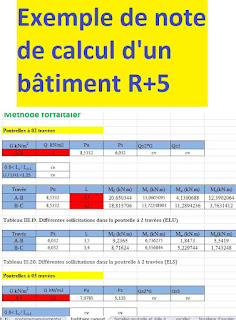 Exemple de note de calcul d'un bâtiment R+5