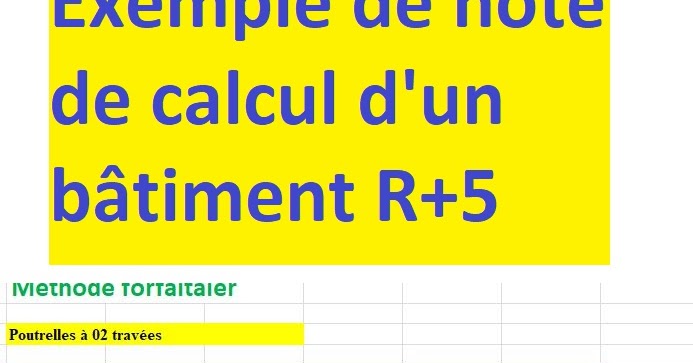 Exemple de note de calcul d'un bâtiment R+5