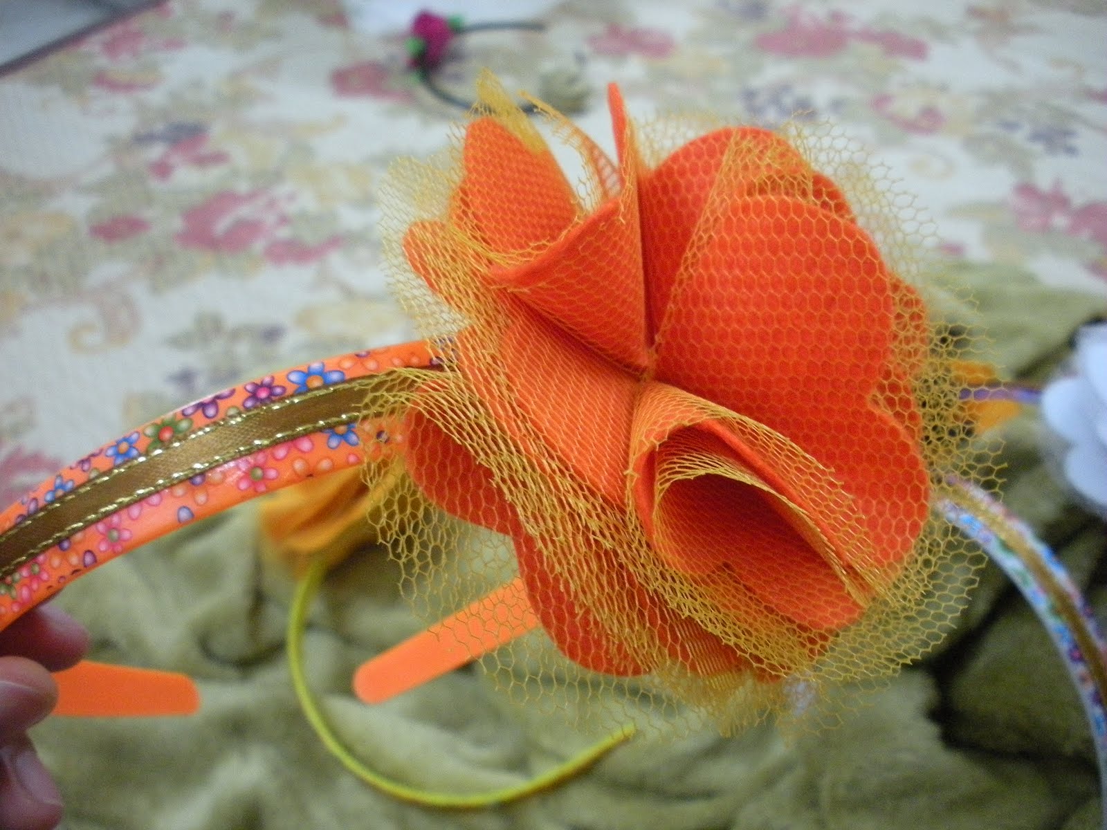 EZA COLLECTION n CRAFT: Kids Scaf...Skaf Rambut Bunga