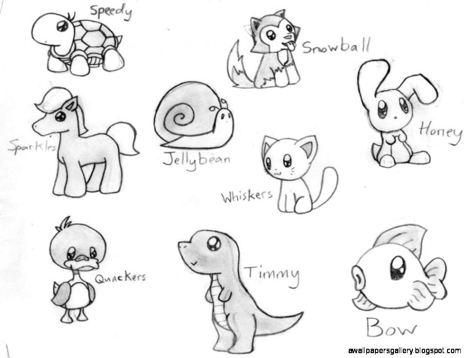 Cute Chibi Animal Drawings | Wallpapers Gallery