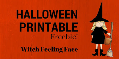 Free Printable: Feelings Face Witch for Halloween