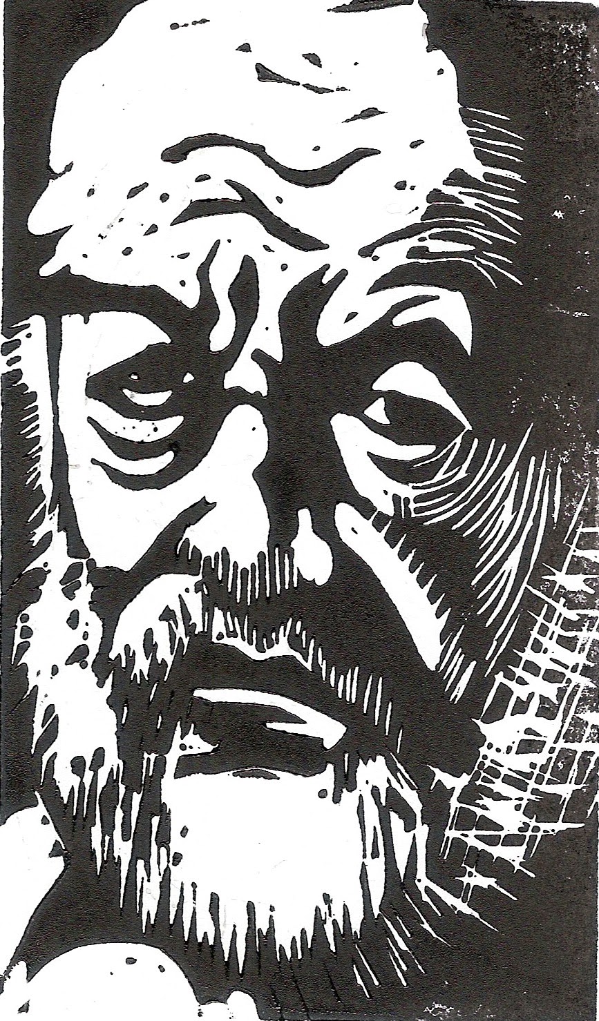 Occasional Musings and Scratchings: Lino Faces #53 - #55