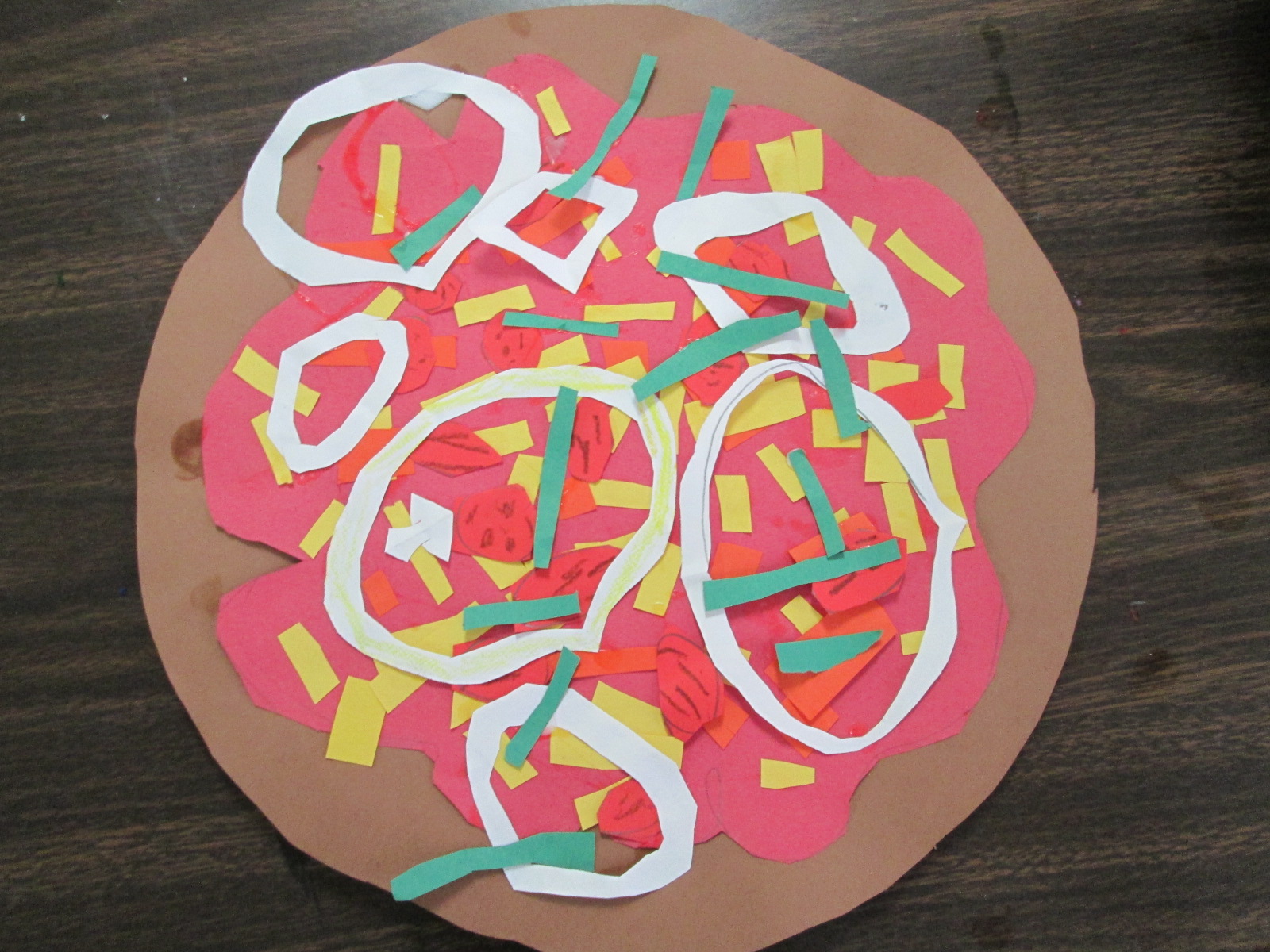 Art With A Smile: First Grade Pizza Collages at St. A