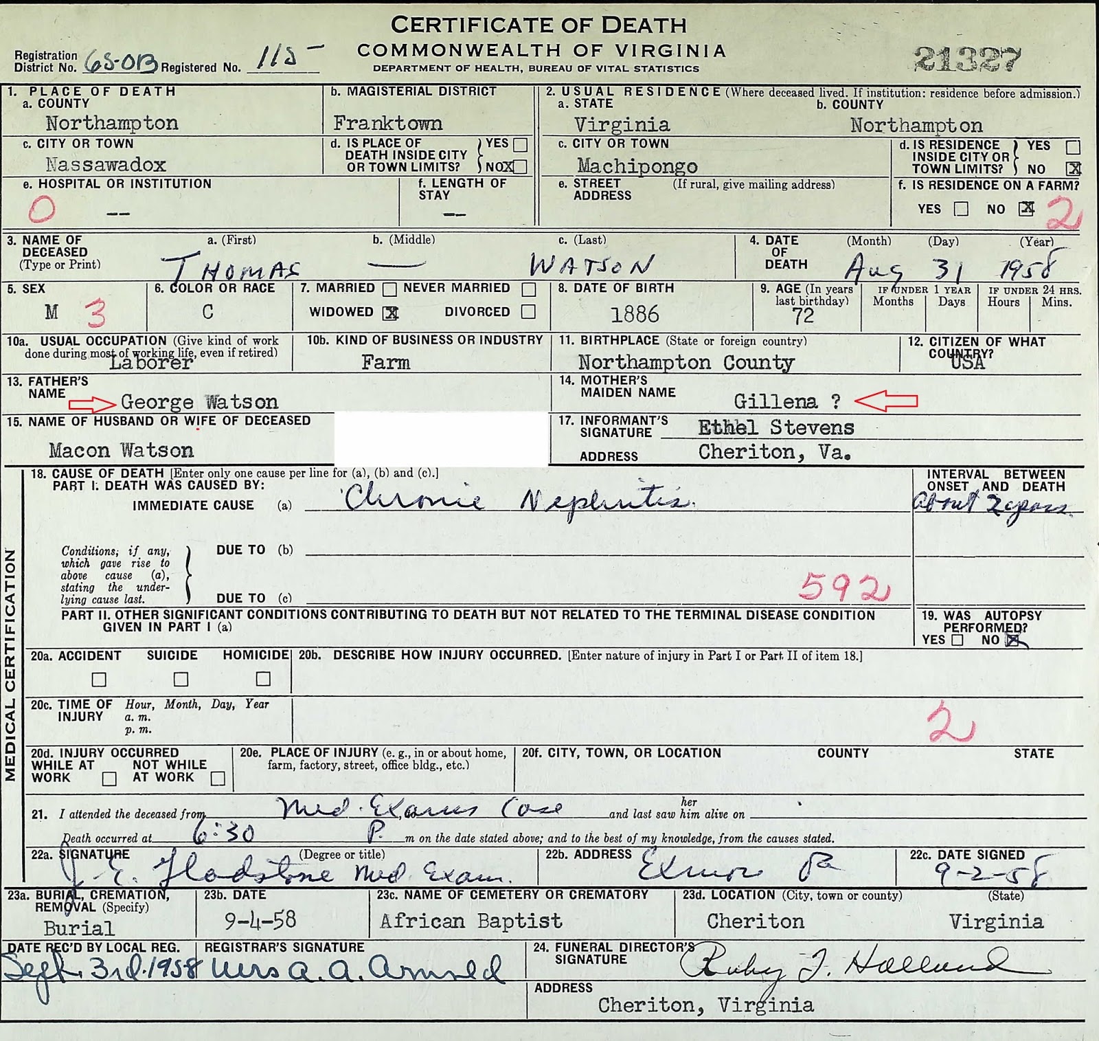 52 Ancestors 2015 Edition: #28 Lovie Ann Jones Watson