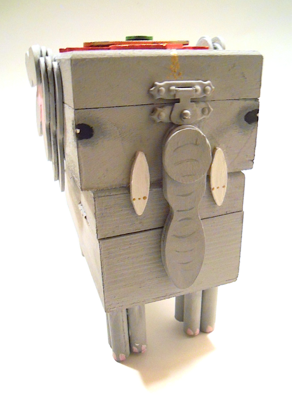 An Elephant a Day: Elephant No. 339: Stacked Wooden Boxes