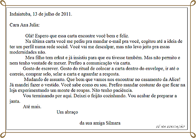 Pensando Produção: Carta Pessoal