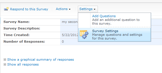 Sharepoint Knowledge share: How to create a survey in sharepoint 2010