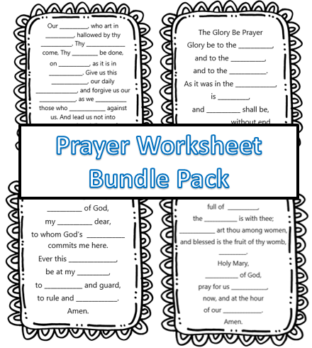 Adventures in Teaching First Grade Catechism: Prayer Pack Bundle!