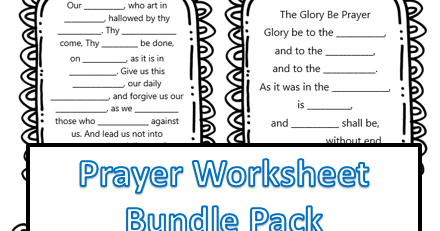 Adventures in Teaching First Grade Catechism: Prayer Pack Bundle!