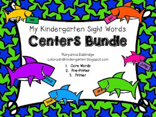 Colors and Kindergarten: Back to School Sight Word Bundle