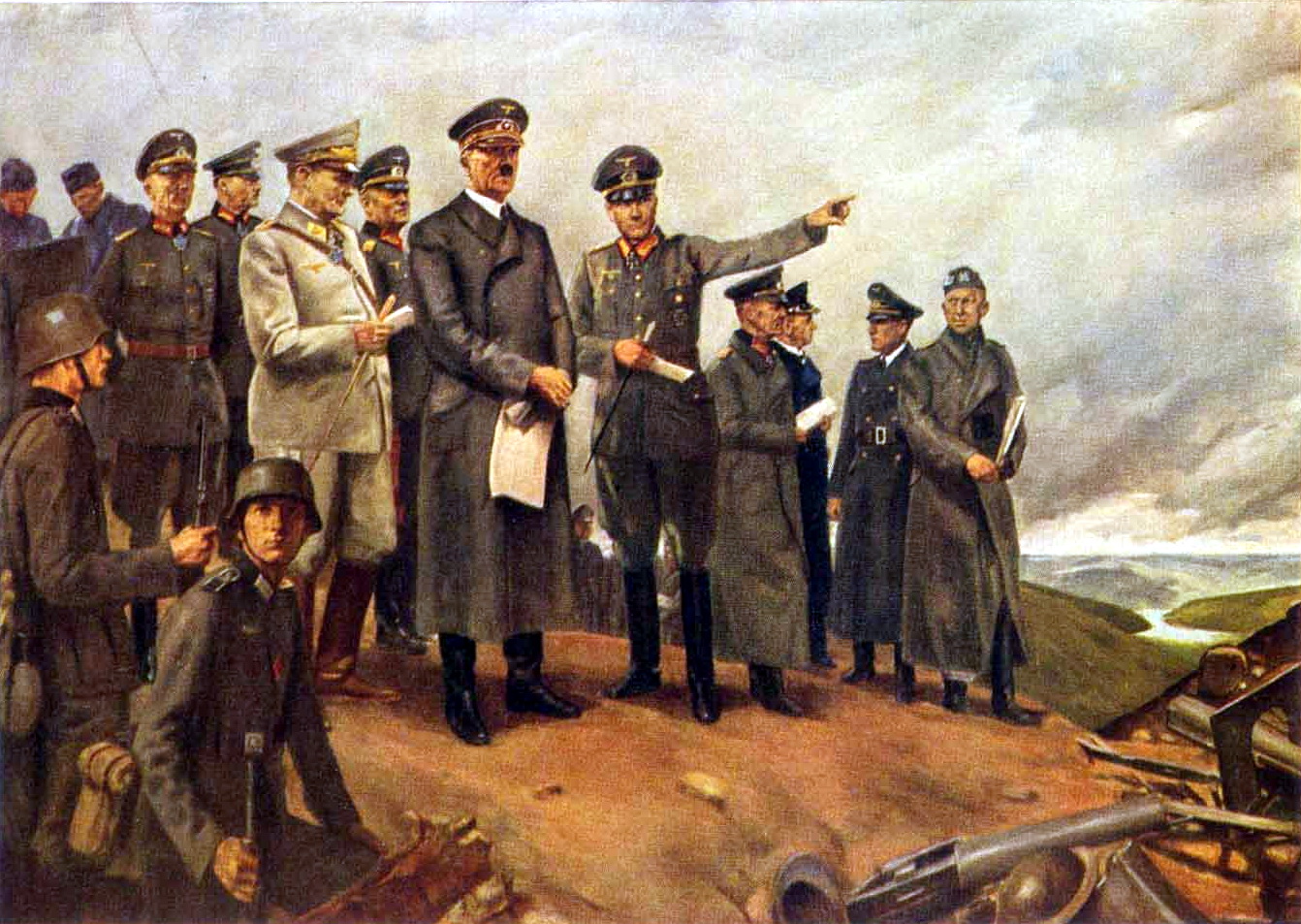 NAZI JERMAN: Lukisan Bertemakan Adolf Hitler