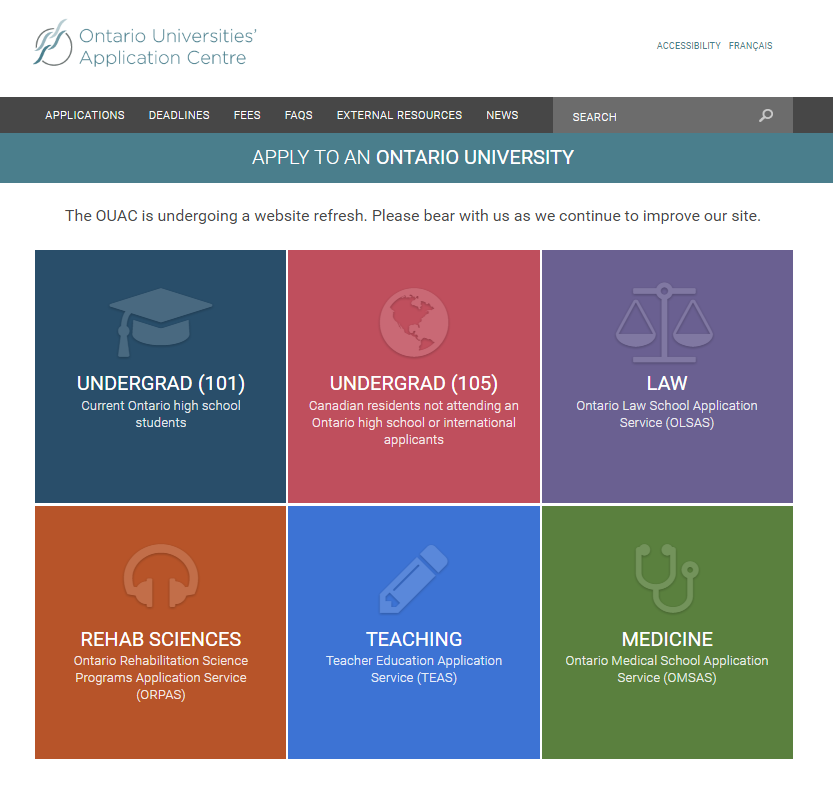 加拿大大学申请: 第二讲 OUAC 101 2016 – 2017学年重要日期
