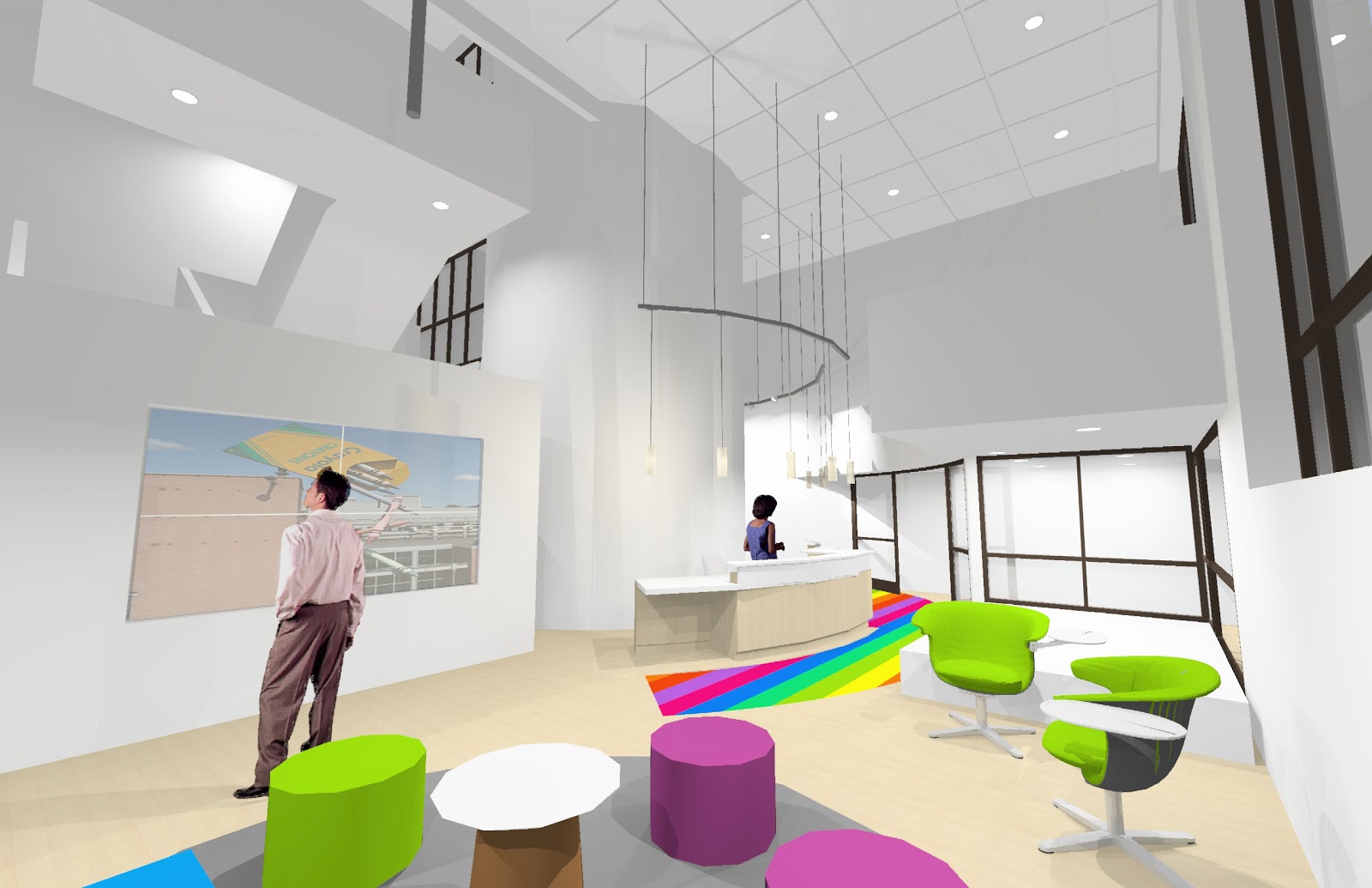 W2A Design Group News: Crayola Corporate Lobby Design Nears Completion
