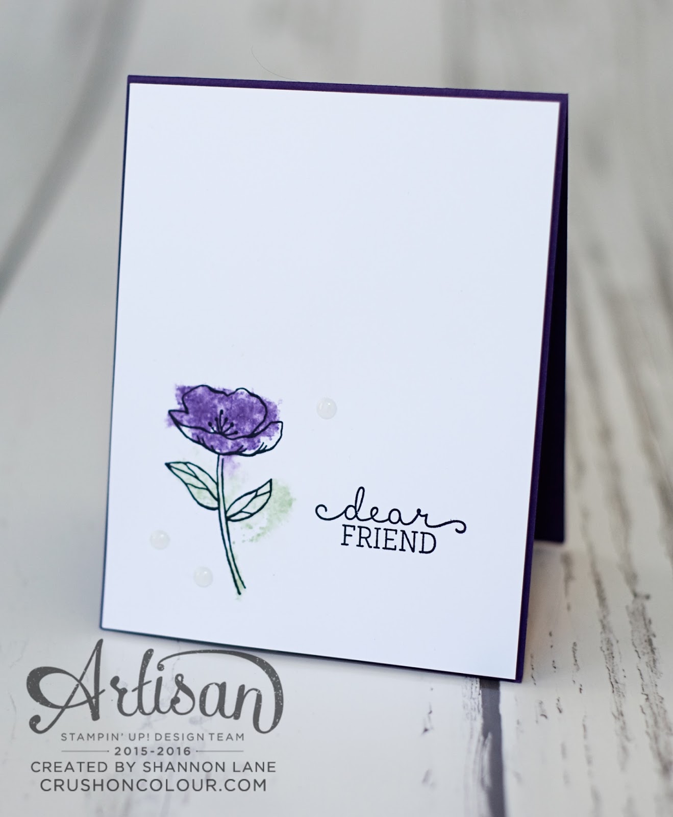 Crush On Colour: Dear Friend - Easy Watercolour Technique